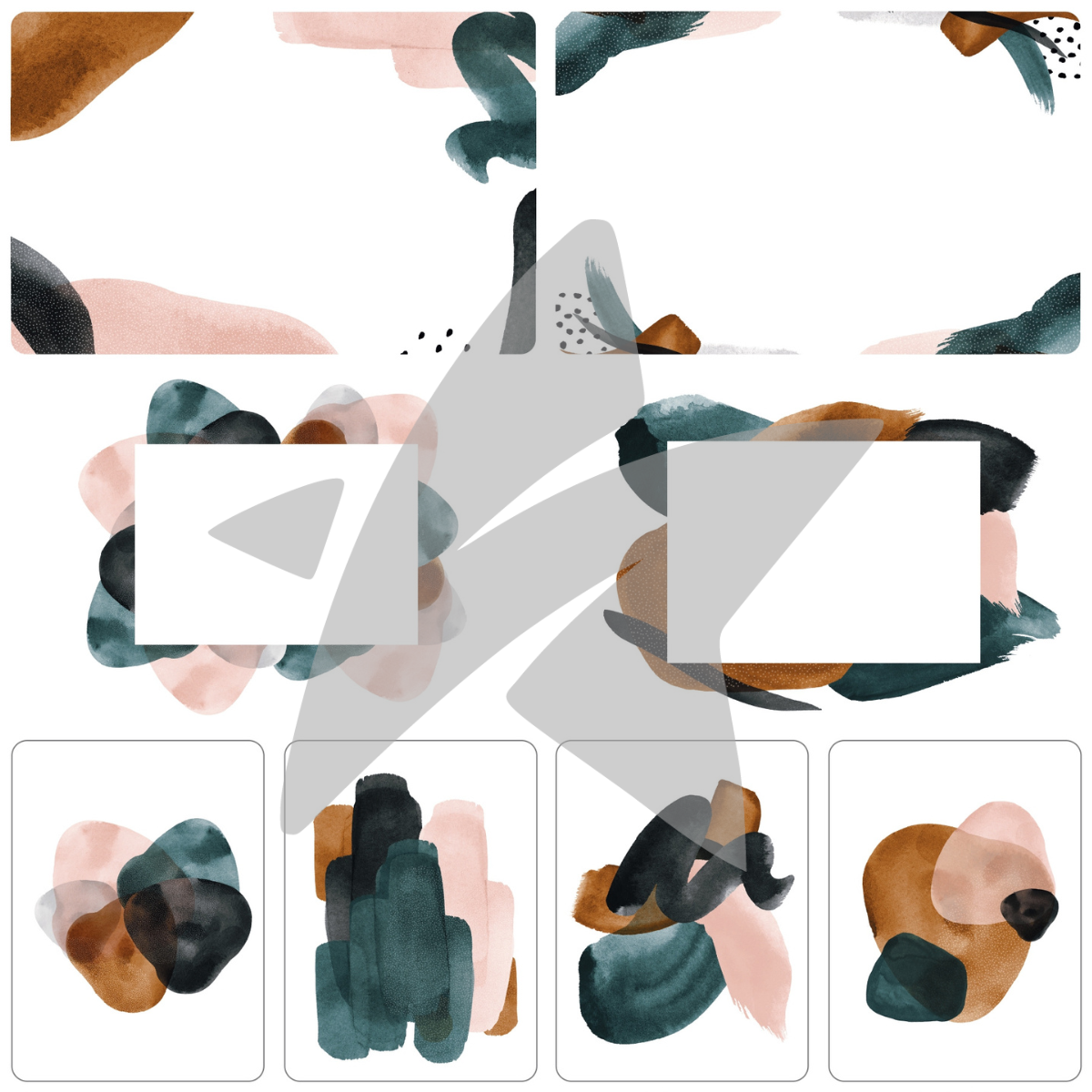 Design paper - Abstract watercolor cards | CD-DP-675